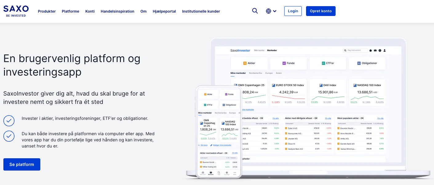 Investeringsplatform - Her er de 7 bedste og billigste i 2025
